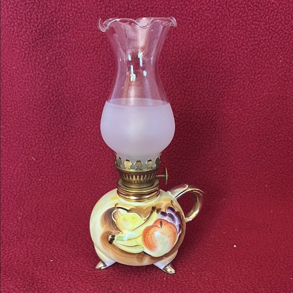 Enesco | Kitchen | Vintage Enesco Ceramic Oil Lamp With Fruit Design ...